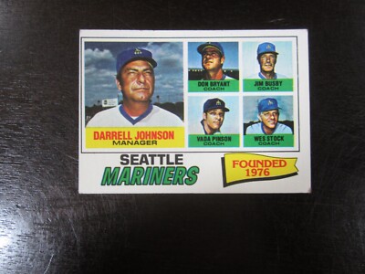 1977 Topps # 597 Seattle Mariners Team Card Darrell Johnson | eBay
