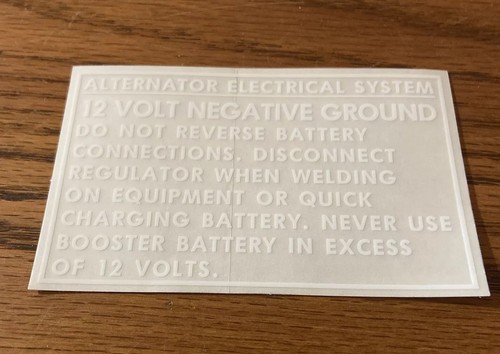 Rare Old John Deere 400, 140,120,112,110 Electrical Warning decal ...