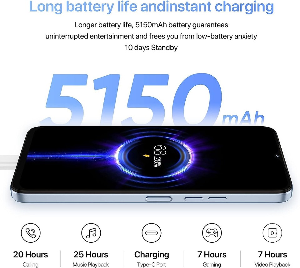 UMIDIGI G3 MAX （8+128GB Android 13 Unlocked Cell Phone,50MP Ultra-Clear ...