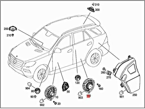 Genuine MERCEDES BBDC A207 C204 C207 S204 W166 Speaker 2049062401 | eBay