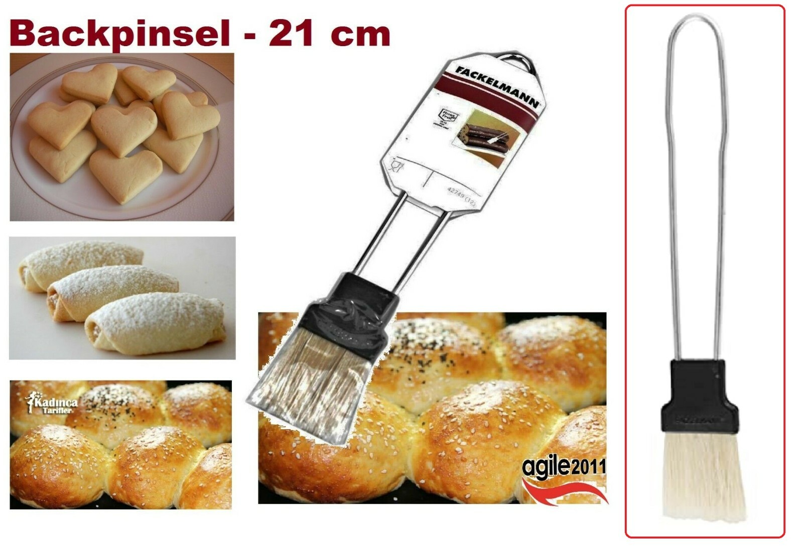 FACKELMANN, NIROSTA Backpinsel - 21 cm, Griff INOX rostfrei | eBay.de