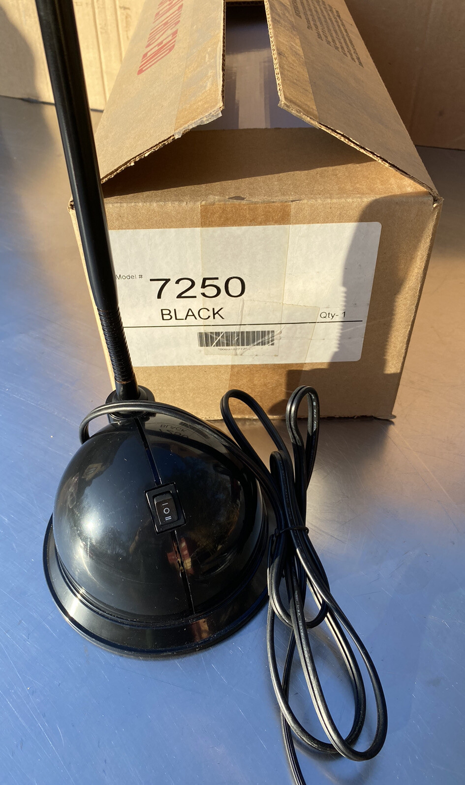 Electrix Halogen Desk Lamp Mounting 22" Reach Black #7250 for sale ...