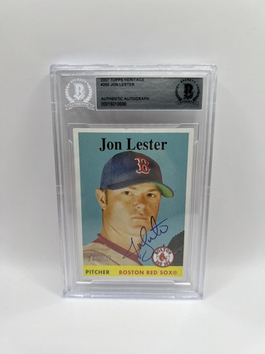 Jon Lester Signed 2007 Topps Heritage #265 Card Beckett Auto | eBay