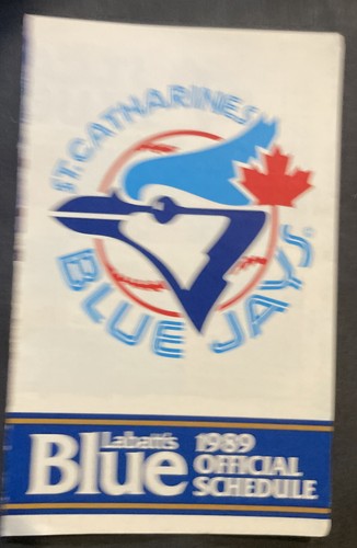 1989 TORONTO BLUE JAYS POCKET SCHEDULE LABATT'S BLUE | eBay