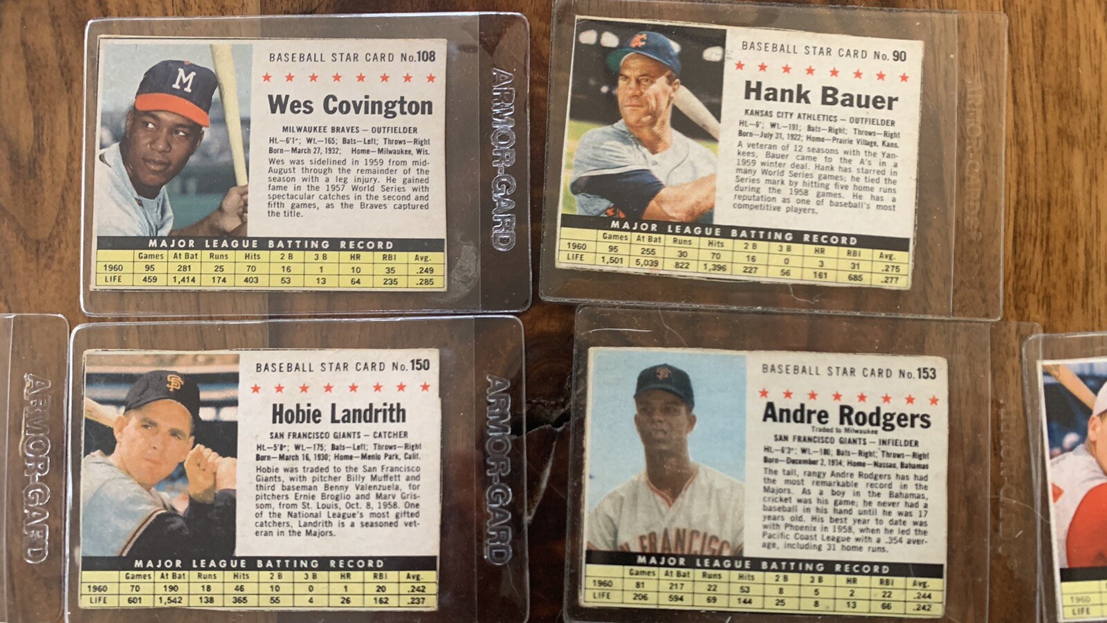 1961 Post Cereal Baseball Cards LOT (18) Bauer Covington | eBay