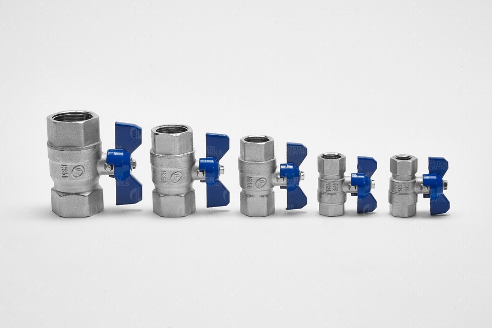 BSPP Ball Valve - WRAS & EN331 Gas Approved - Blue Butterfly Handle ...