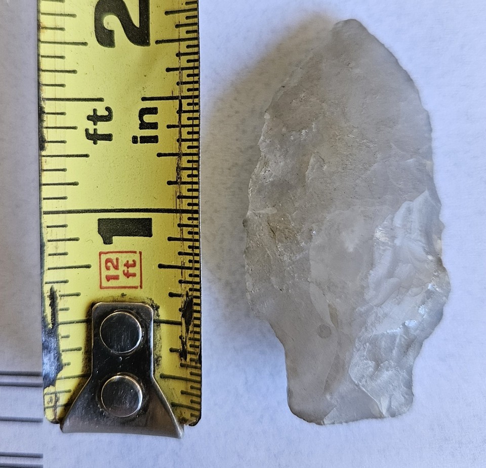 Authentic arrowhead from western NC, translucent, calcedony or quartz ...