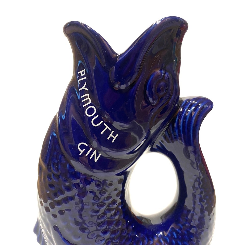 Plymouth Gin X Wade Gluggle Jug in Cobalt Blue- NEW Glug Gurgle Jug ...