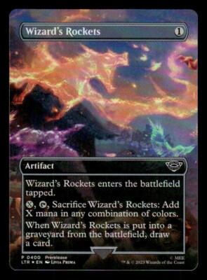 Borderless WIZARD'S ROCKETS mtg NM-M Lord of The Rings Common Scene 400 ...