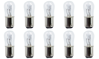 Box of 10 Bulbs 10S-6 DC Base Bulb 10 Watt 250 Volt Bayonet BA15d 250V ...