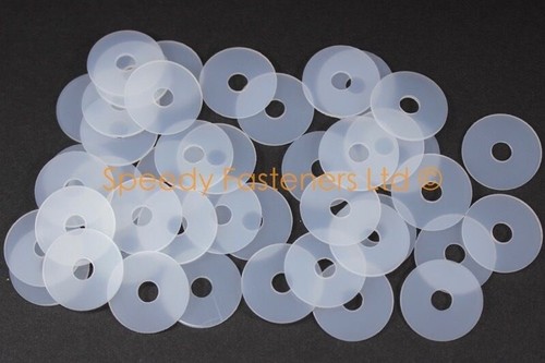 Nylon Plastic Clear Washers m5 5.3mm, 20mm OD, 1mm Thick Select Pack ...