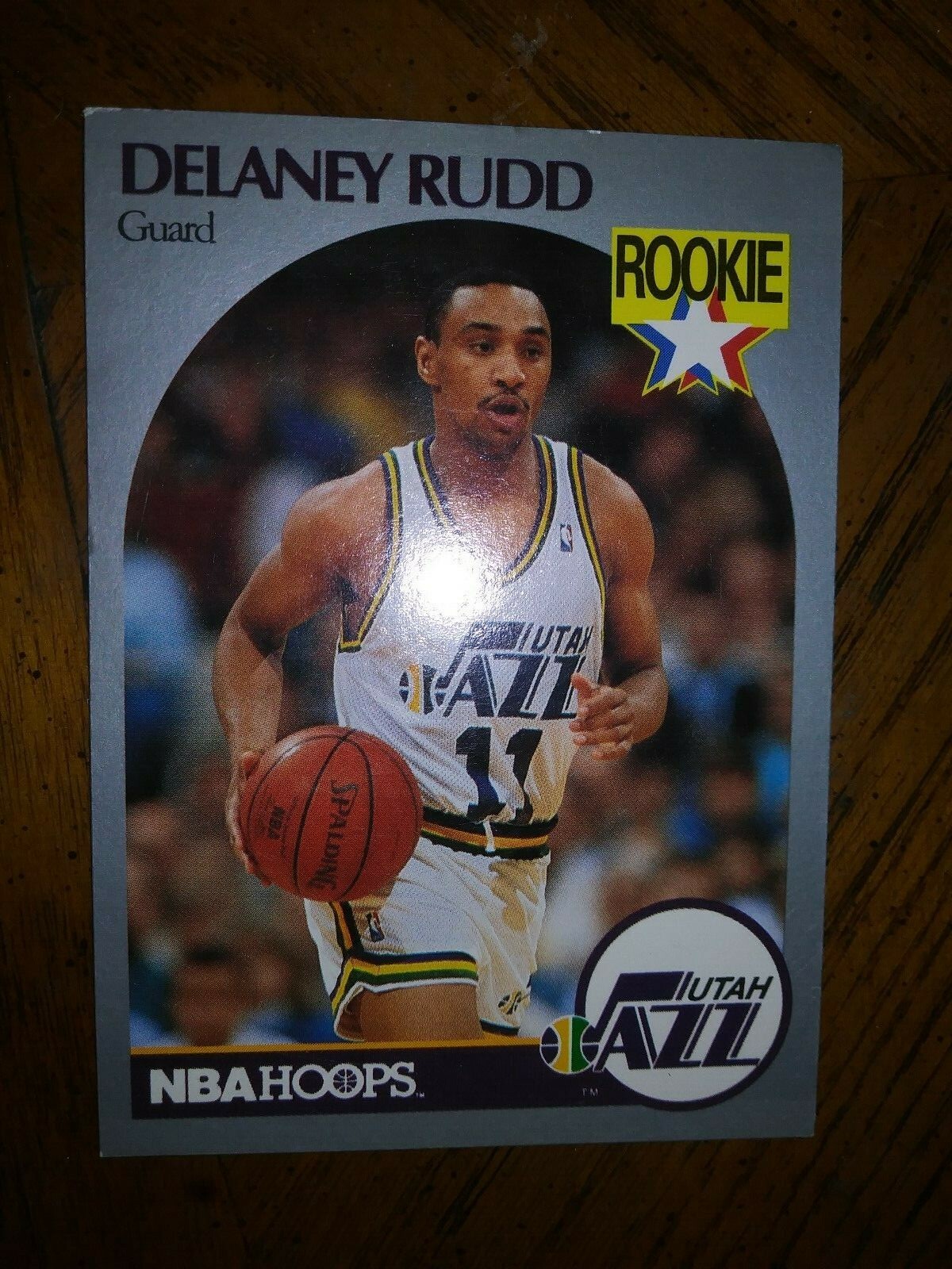 1990 NBA Hoops #293 Delaney Rudd Utah Jazz ROOKIE CARD | eBay