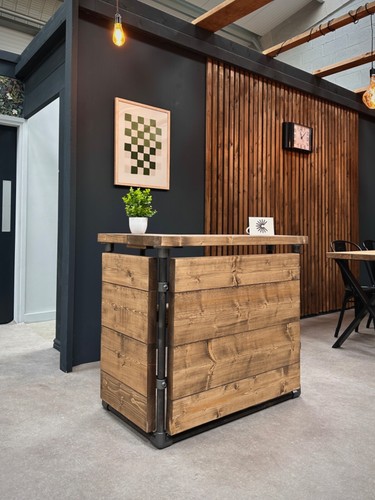 Rustic Counter, Bar, Front Desk, Welcome Desk | Wedding Event | Cafe ...