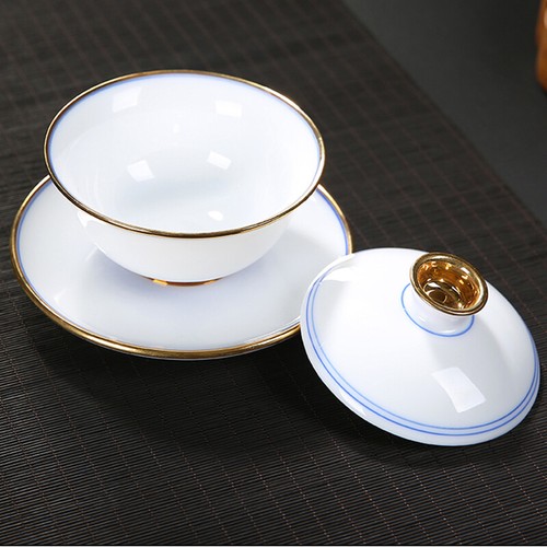fat mutton porcelain tea set glass pitcher ceramic gaiwan matching tea ...