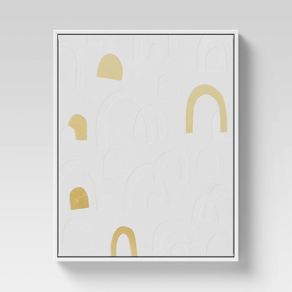 Threshold Rainbow Minimalist Modern Wall Art Canvas Abstract Framed 16 ...