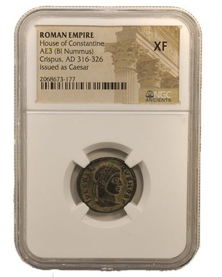 Crispus Roman AE Bronze Coin NGC XF Ancient Artifact (AD 304-326 ...