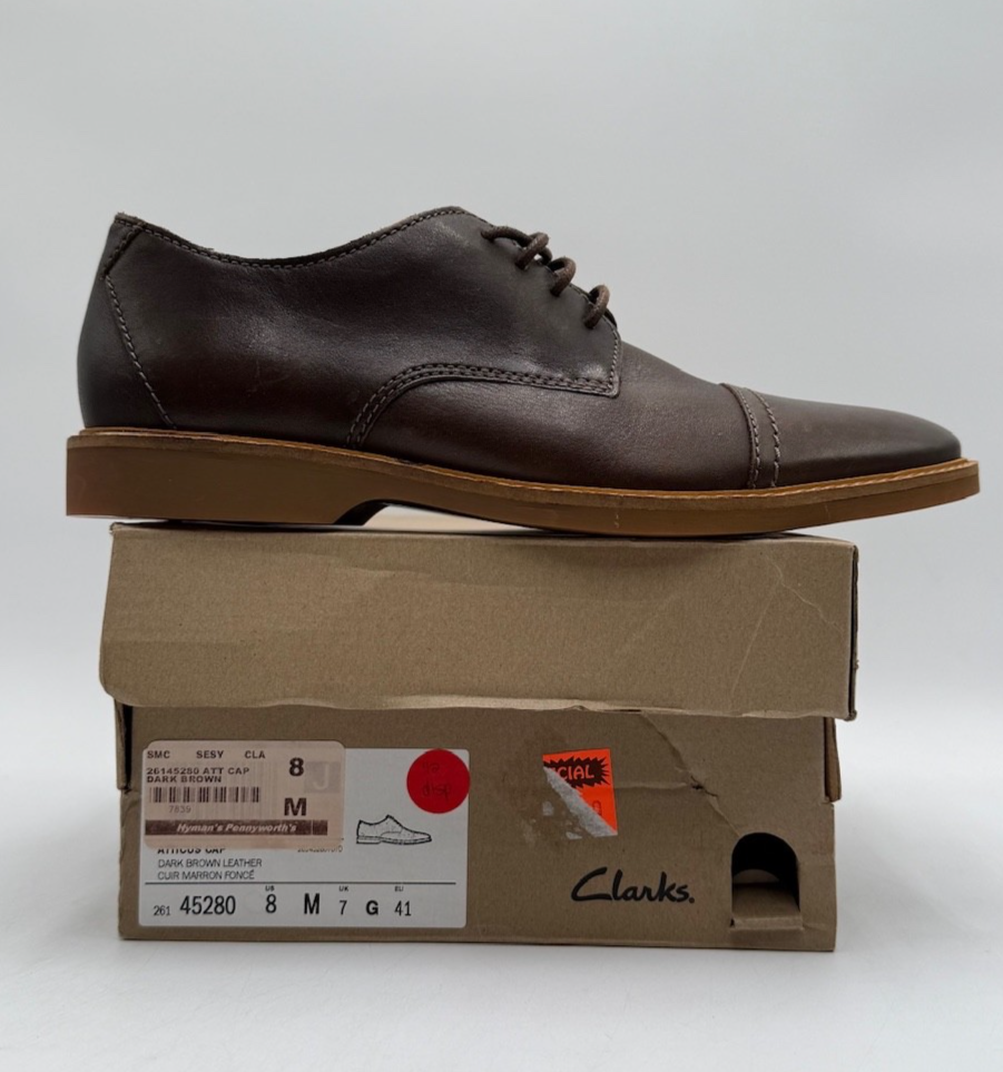 Clarks ATTICUS CAP Men's NEW Casual Shoe Brown US Size 8 M | eBay