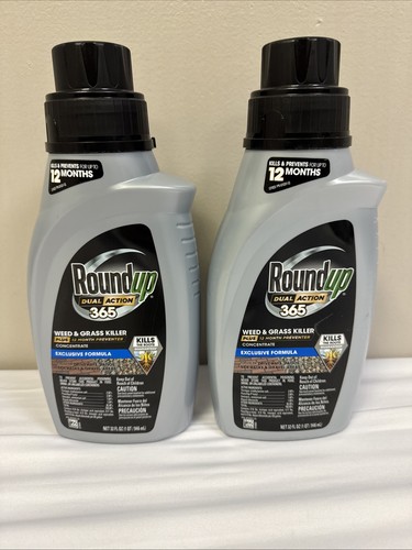 2X Roundup Dual Action 365 Weed & Grass Killer + 12 Month Preventer ...