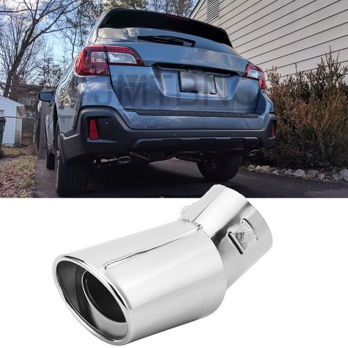 Car Silver Stainless Steel Rear Exhaust Pipe Tail Muffler Tip For ...