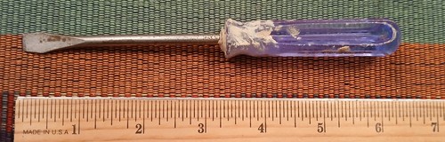 Vintage Unbranded Slotted Flat / Slotted Screwdriver, 6" Long, 3" Shaft ...