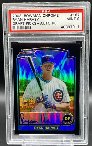 2003 BC Draft Picks Ryan Harvey Autograph Rookie PSA 9 Cubs Auto Refractor RC | eBay