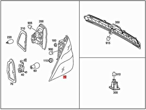 Genuine MERCEDES W166 GLE M-CLASS Tail Light Rear Lamp Left 1669065702 ...