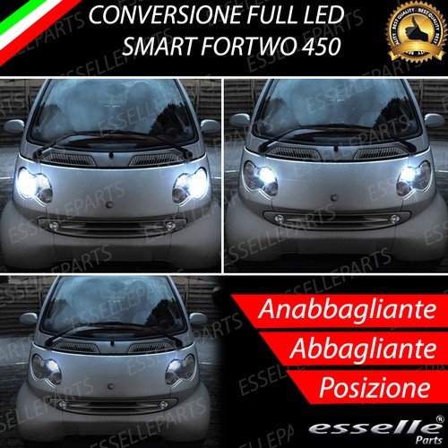 KIT FULL LED SMART FORTWO 450 ANABBAGLIANTI ABBAGLIANTI LUCI POSIZIONE ...