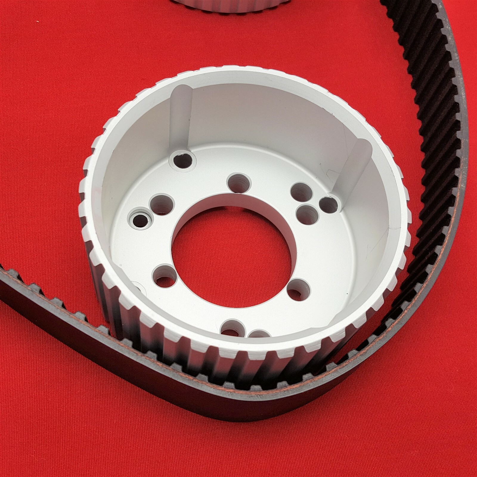 Small Block Chevy Gilmer Belt Drive Aluminum Pulley Set SHORT Water ...