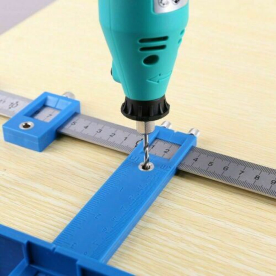Adjustable Drill Guide Woodworking Jig Dowel Cabinet Punch Locator ...