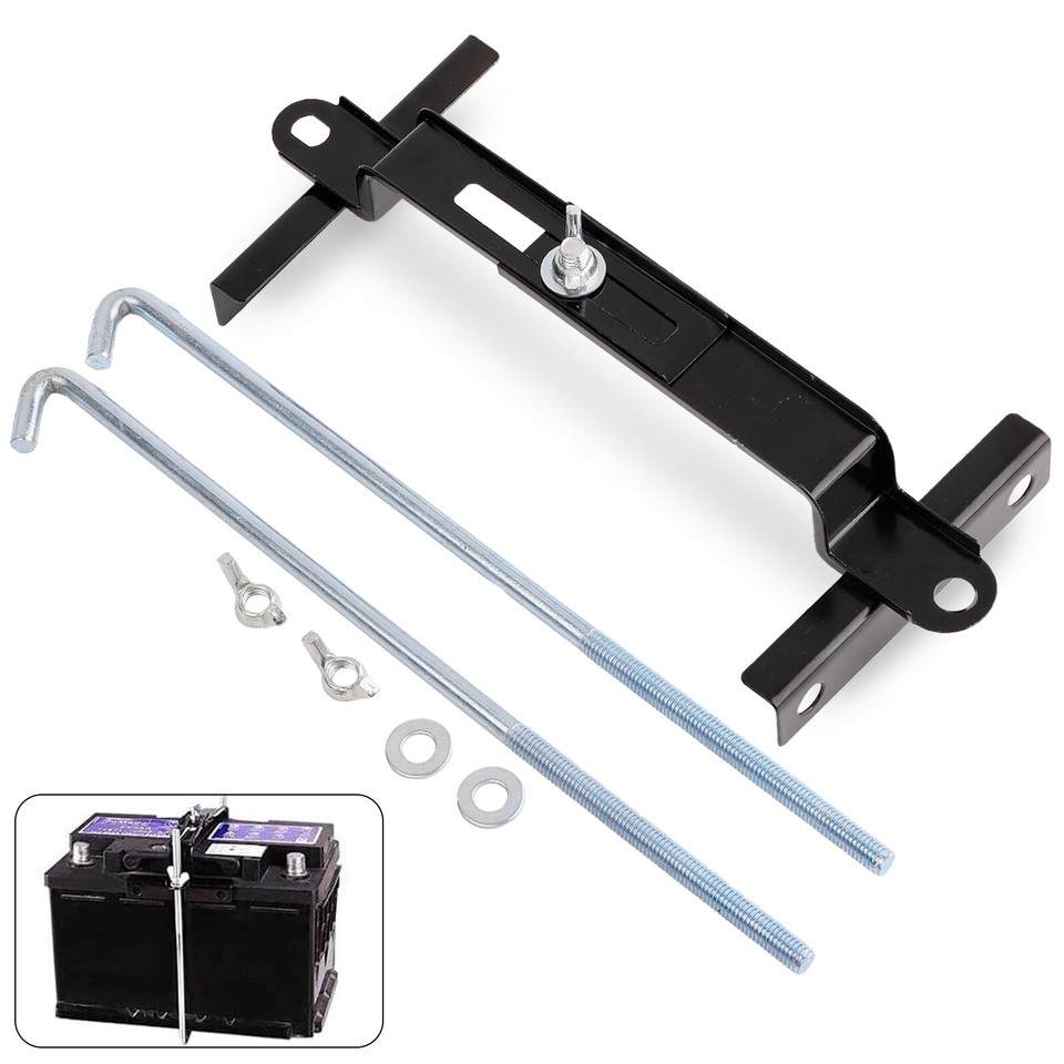 10.6'' 27CM Car Battery Tie Down Bracket With J bolts Hold Down Sets ...