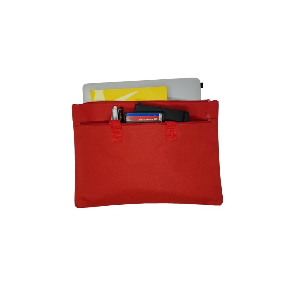 2 Pieces Large Zippered Carry Pouch Bag Documents Bags W Handle ...