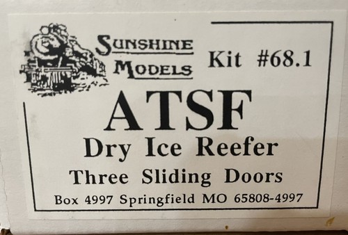 RARE HO Resin Sunshine ATSF Dry Ice Reefer Car RR-20 Kit | eBay