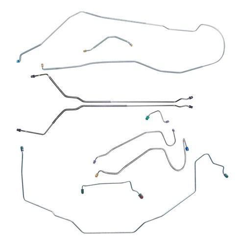 1970 GTO Lemans Tempest Front Manual Disc Brake Line Kit Set Tubes ...