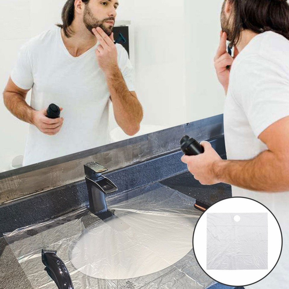 20 Pcs Reusable Beard Catcher Sheets Plastic Hair Catcher for Sink ...