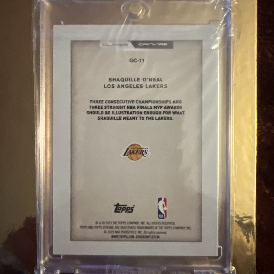 Shaquille O'Neal GLASS CANVAS SSP CASE HIT #GC-11 2025-26 Topps Chrome ...