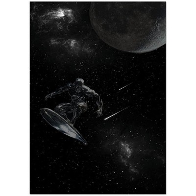 Silver Surfer Space Scene Poster | eBay