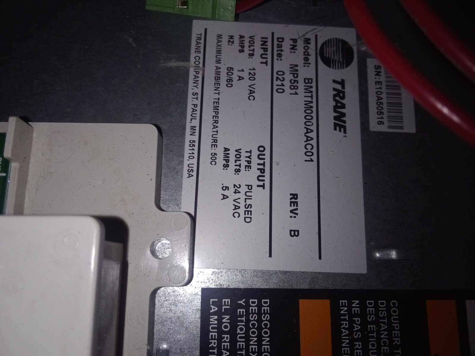 Trane Programming Tracer MP581 Controller BMTM000AA0A1 AHU-U2 for sale ...