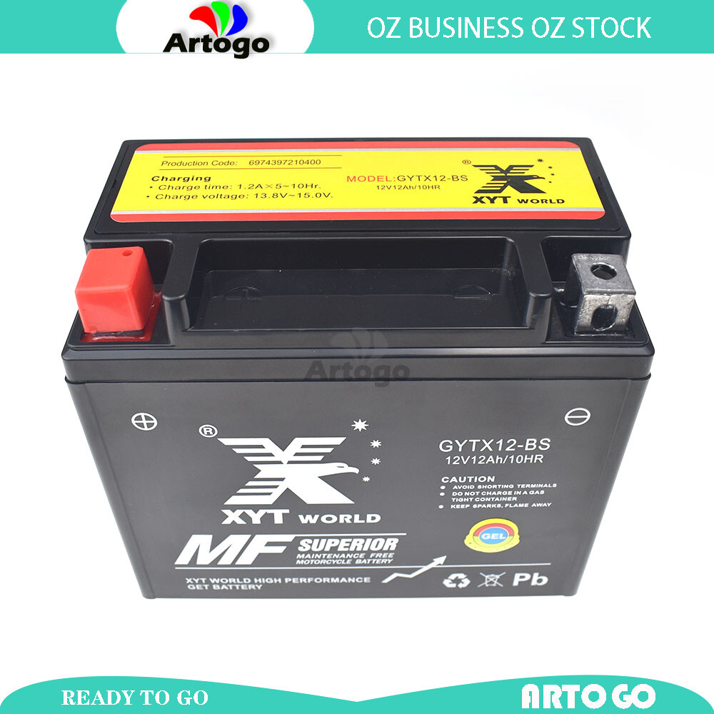 GEL BATTERY YTX12-BS 12V12Ah Fit Honda VFR800FI Interceptor 1998 1999 ...