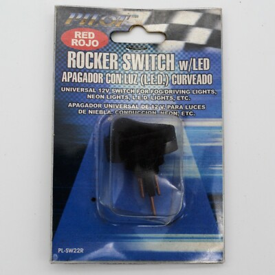 Pilot Rocker Switch With LED Red 12V for Fog Driving, Neon, LED Lights ...