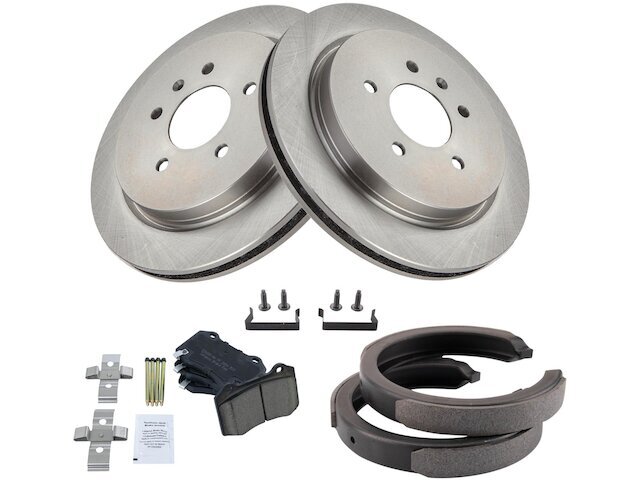 55RH18S Rear Brake Pad Rotor and Parking Brake Kit Fits 2006-2008 ...