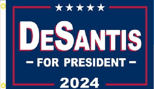 3X5 DESANTIS FOR PRESIDENT REPUBLICAN 2024 BLUE FLAG BANNER GROMMETS ...