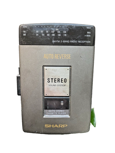 SHARP Vintage Walkman Tape Player AM/FM Radio Works ! | eBay