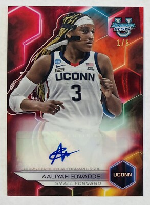 #1/5! Aaliyah Edwards Auto Bowman Best Red Lava Refractor Autograph | eBay