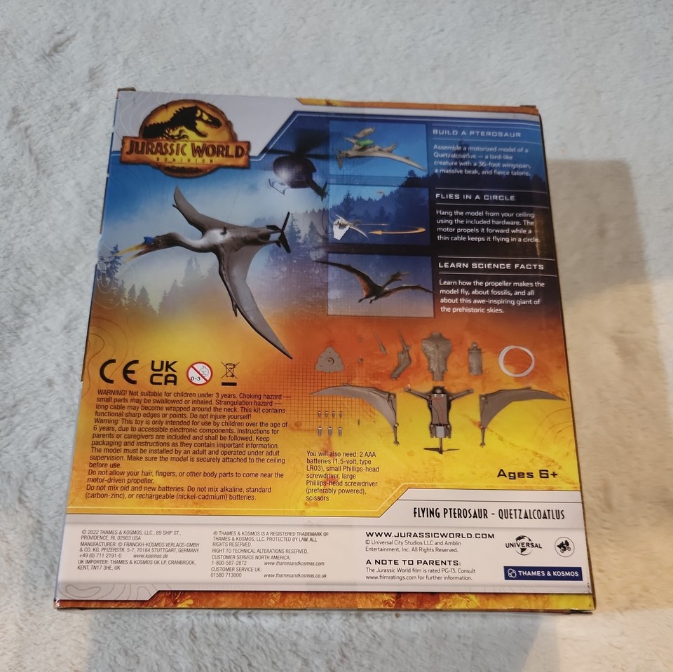 Jurassic World Flying Pterosaur Quetzalcoatlus Model STEM Experiment ...