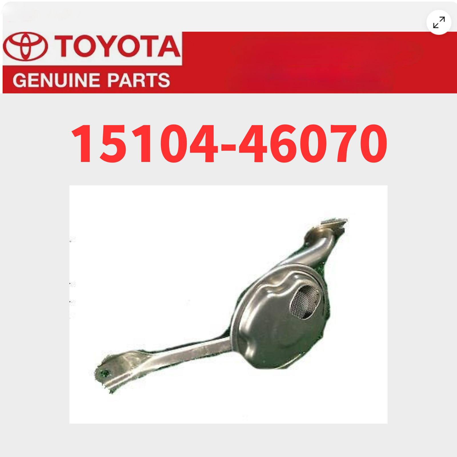 TOYOTA Pickup 1JZ-GTE 2JZ-GTE Front Sump Oil Strainer 15104-46070 OEM ...