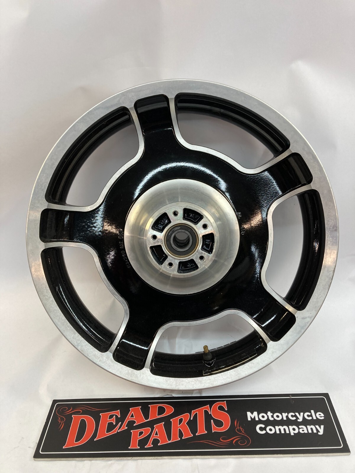 Harley nice blk 18x3.50 FLTR FLHX Street Road Glide front 5 spoke mag ...
