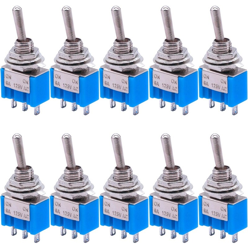 4X(10Pcs SPDT Toggle Switch 3-Pin 2 Position ON/ON Miniature Toggle ...