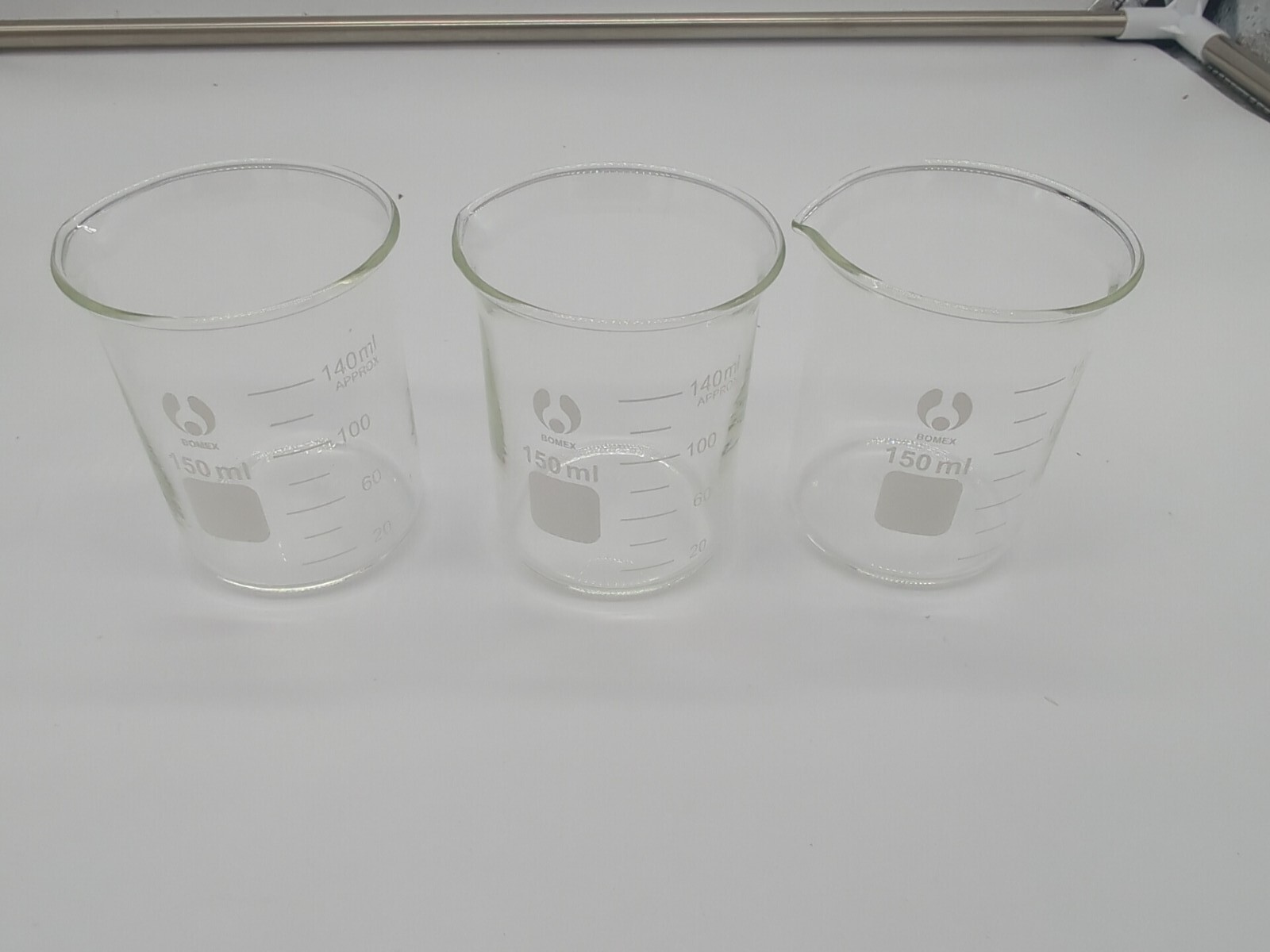 Bomex 150ml Beaker Brosilicate Glass Lot Of 3 | eBay