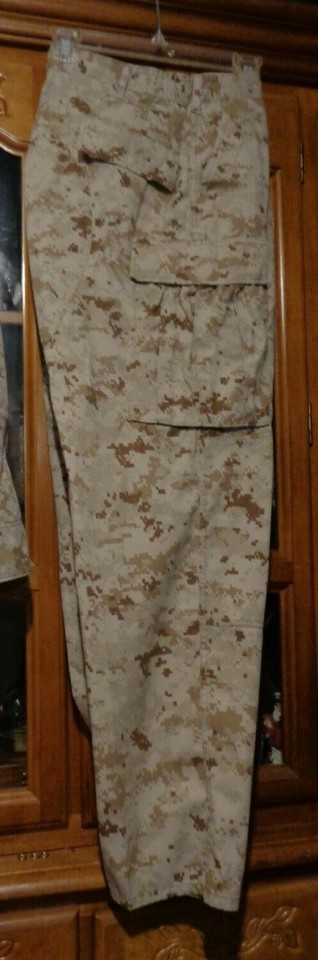 USMC MARPAT DESERT TAN Combat SHIRT PANT SET MCCUU LARGE REGULAR ISSUED ...