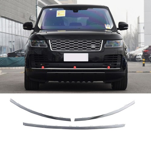 Silver For Range Rover Vogue 2018-21 Front Grille Bumper Body Molding ...